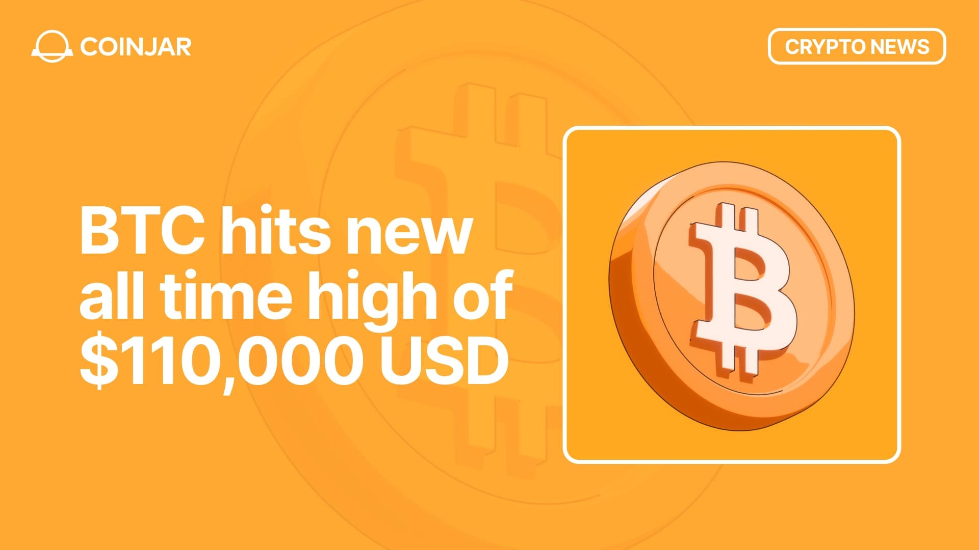 Bitcoin Hits $110,000 for the First Time in History
